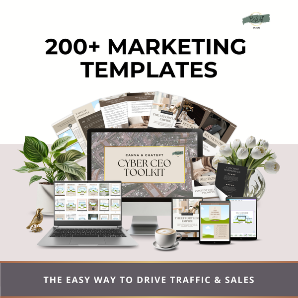 Cyber CEO Bundle: 200+ Digital Product Templates & Prompts – Bewell Design