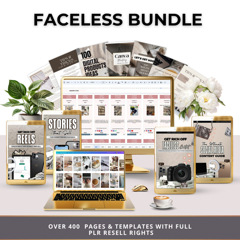PLR Faceless Content Bundle – Bewell Design